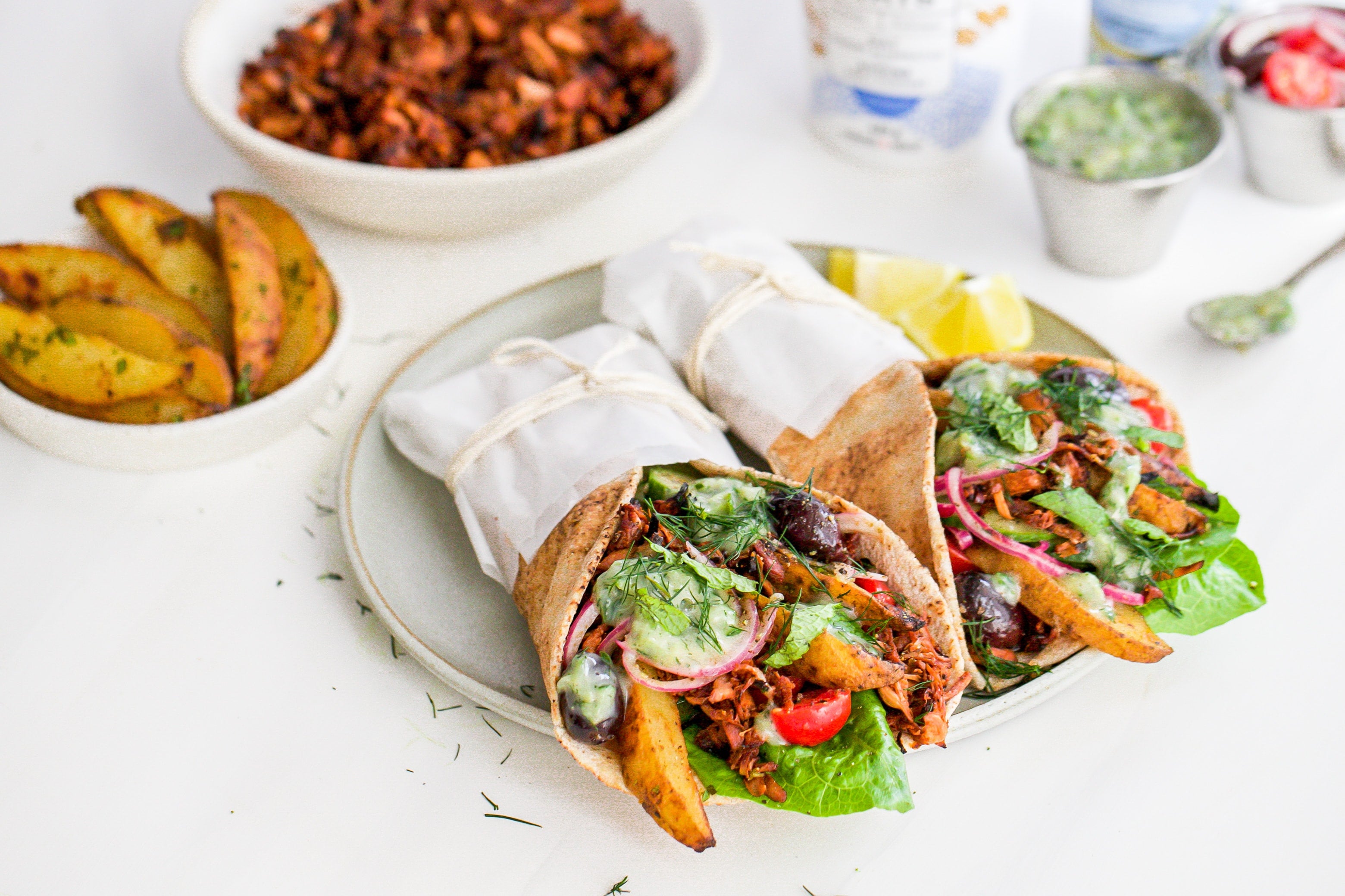 Vegan Gyros with Jackfruit – Mother Raw